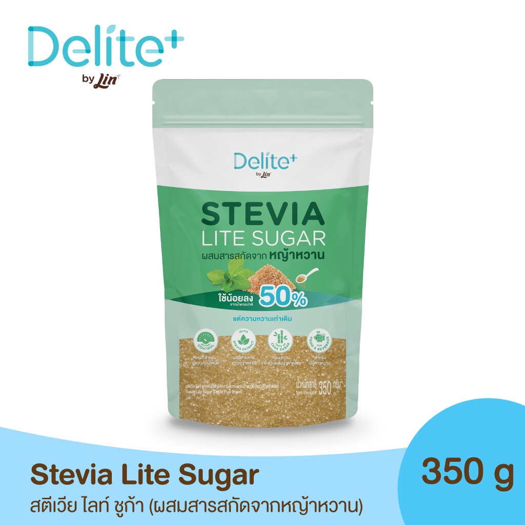 ดีไลท์ พลัส สตีเวีย ไลท์ ชูการ์ (Delite+ Stevia lite Sugar) | Shopee ...