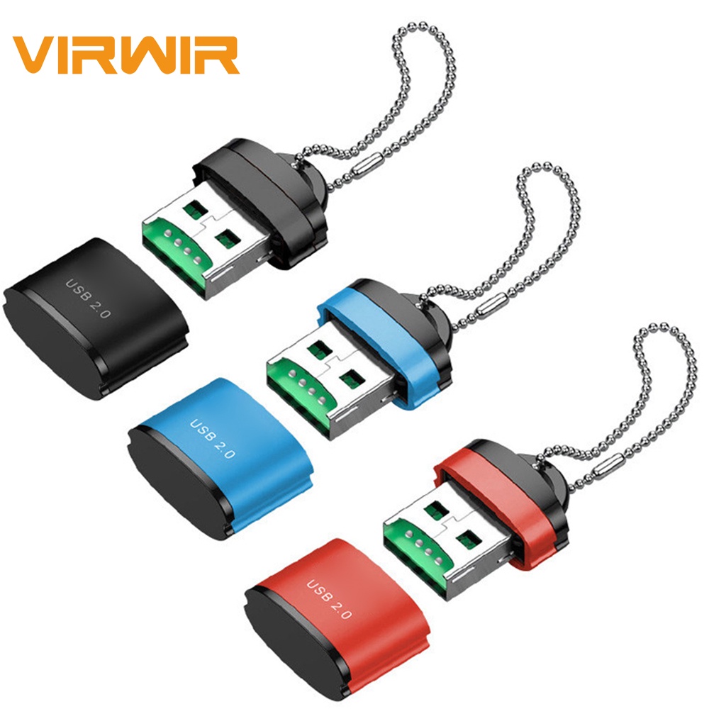 [VIRWIR] อะแดปเตอร์การ์ดรีดเดอร์ ความเร็วสูง Mini USB 2.0 Micro SD TF T ...