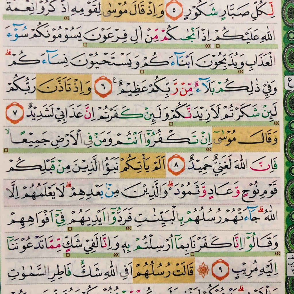 Quran Translation At Tadabbur A5 Quran 18 Lines Of Al Qur'An Wafaf ...