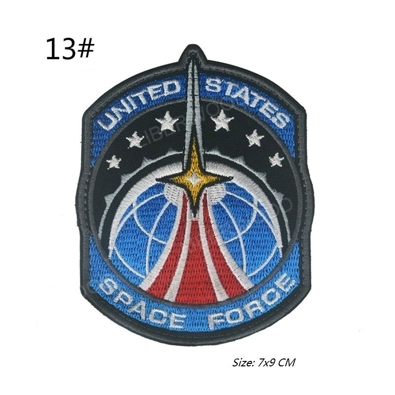 แผ่นแพทช์ปักลาย Donald Trump Space Force Space Explore Travel Badge ...