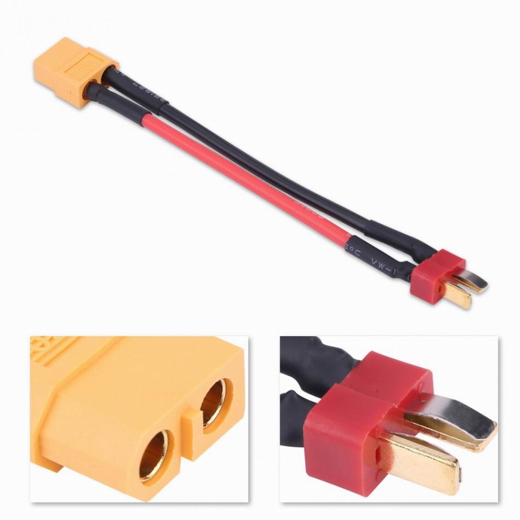 Xt60 / XT-60 Female to Male T-Plug อะแดปเตอร์สายชาร์จ 5 ซม. 14AWG | Shopee Thailand