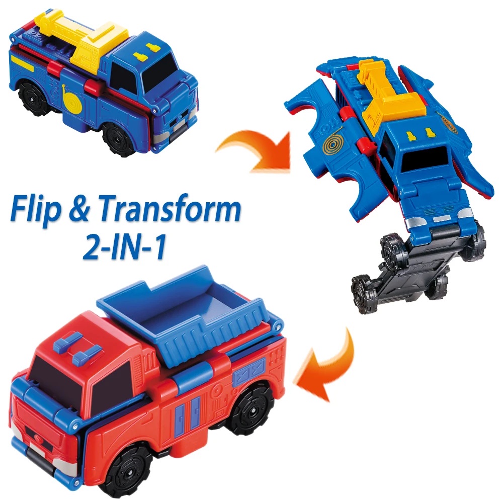 Transracers 1 PC 2-in-1 Transforming Vehicle Action Figures Mini ...