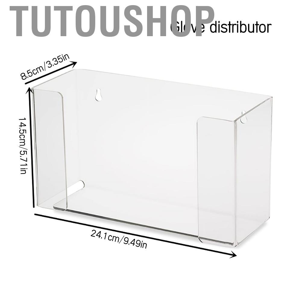 Tutoushop Dustproof Transparent Disposable Gloves Dispenser Wall Mount ...