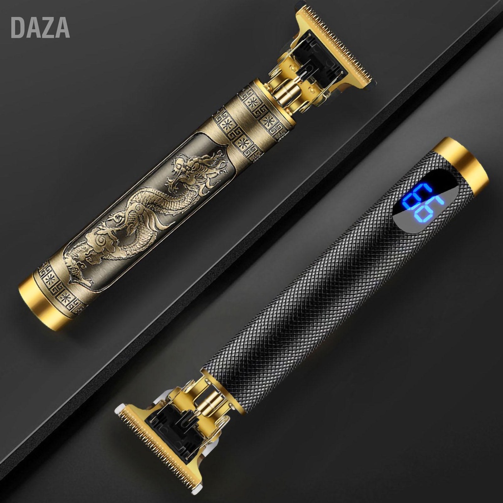 DAZA ชุดปัตตาเลี่ยนตัดผมไฟฟ้าสำหรับผู้ชายตัดยาวความอดทนเงียบไร้สายทริม ...