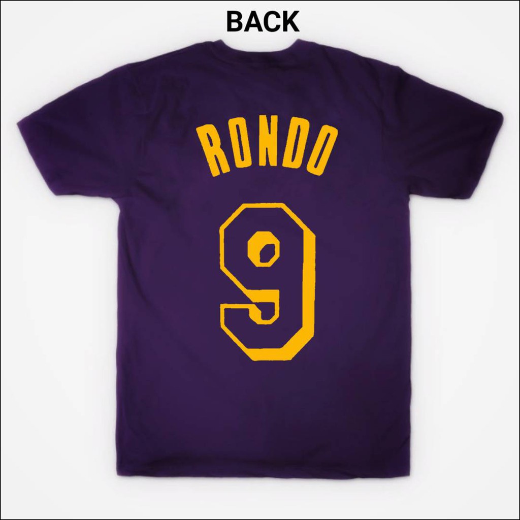 NBA Los Angeles Lakers Rajon Rondo T-Shirt High Quality Cotton Short ...