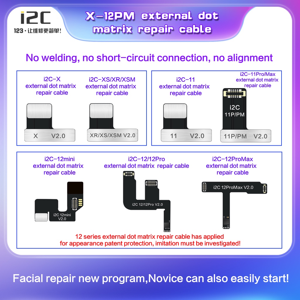 I2c SK-BOX ตัวกระตุ้นจุดเมทริกซ์ MC12 สําหรับโทรศัพท์มือถือ X XR XS 11 ...