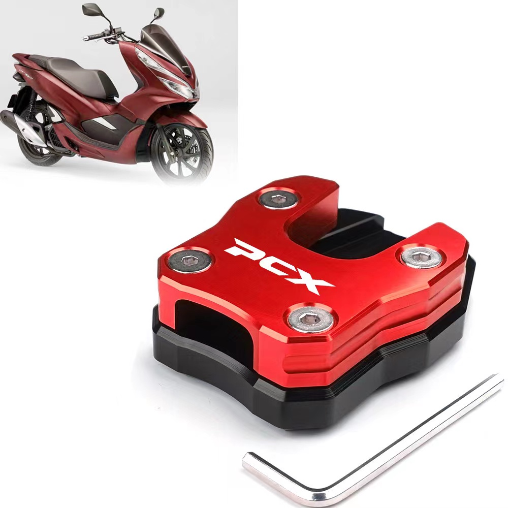 ตีนเป็ด FOR HONDA PCX125 PCX150 PCX160 PCX 160 งาน CNC แผ่นลองขาตั้งเดี่ยว กันลื่น KickStand ...