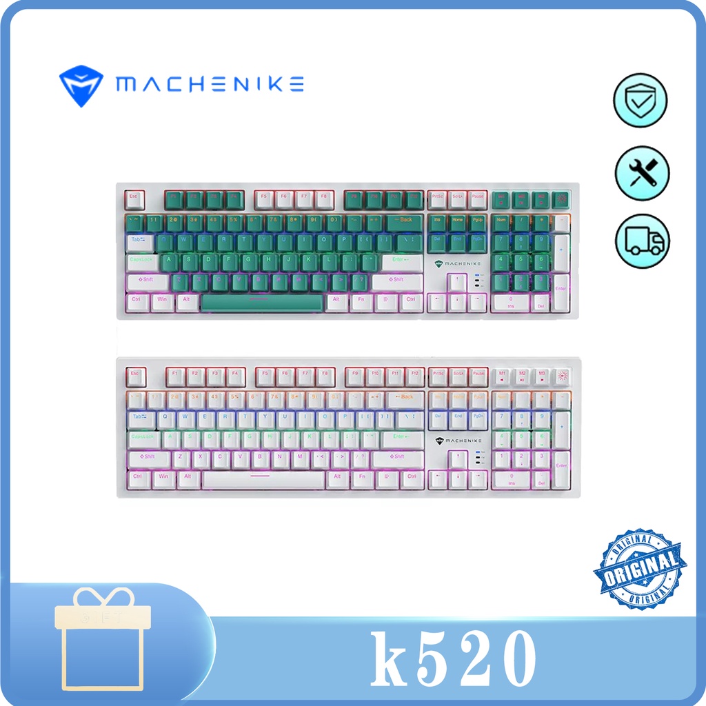 Machenike K520 คีย์บอร์ดเมคคานิคอล แบบใช้สาย 108 คีย์ | Shopee Thailand