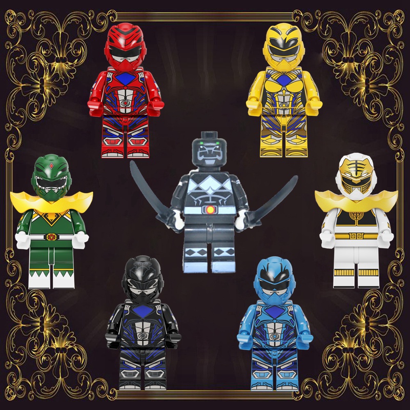 บล็อคตัวต่อ รูปภาพยนตร์ Power Rangers DIY ของเล่นเสริมการเรียนรู้ ...