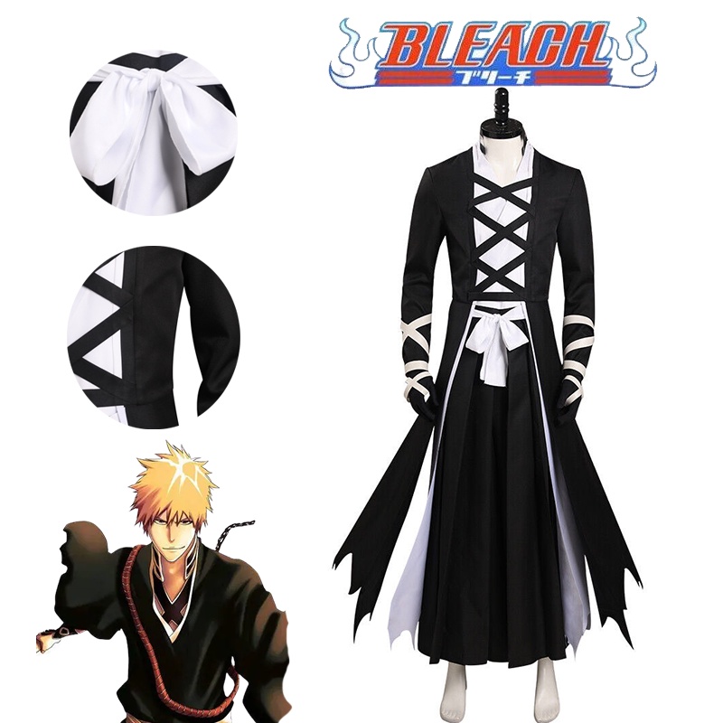 คุณภาพ Bleach High Kurosaki Ichigo Robe คอสเพลย์เครื่องแต่งกายปาร์ตี้ฮา ...
