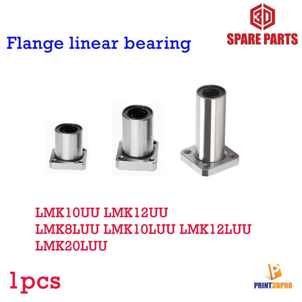 3D Part Flanged Type Linear Bushing Ball Bearing LMK10UU LMK12UU ...