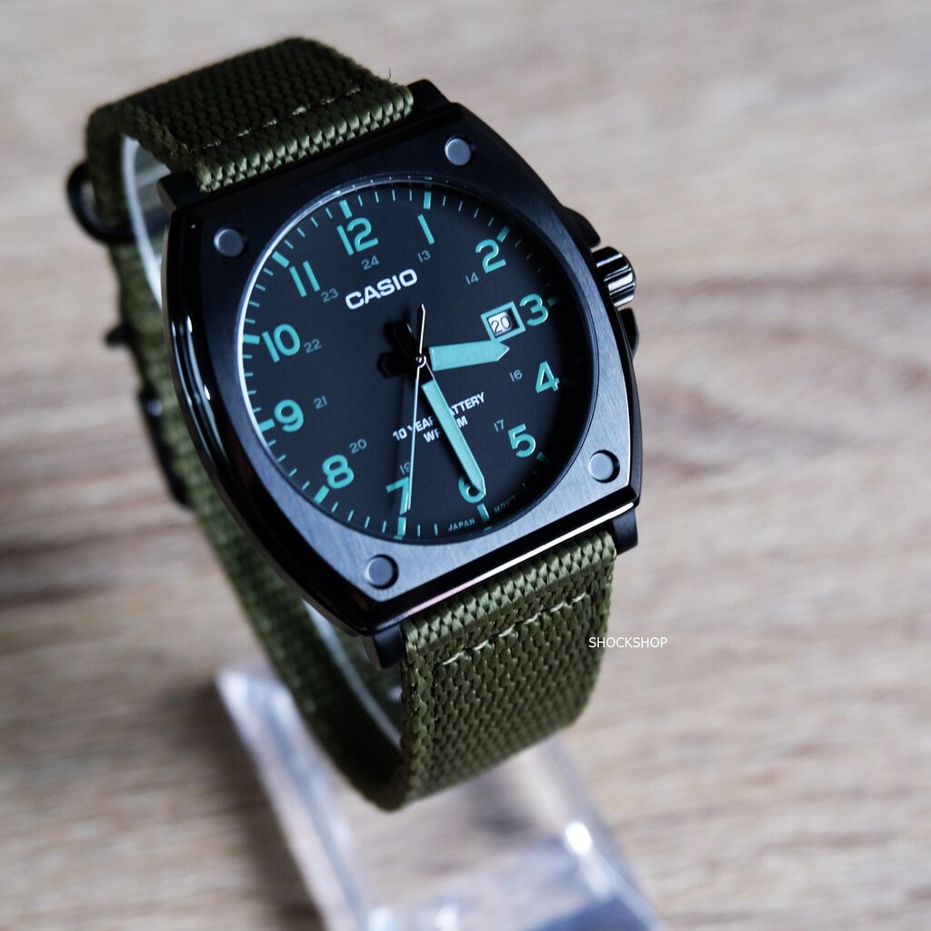Casio นาฬิกาข้อมือผู้ชาย สายผ้า โครตเท่ รุ่น MTP-E715C-3AV คาสิโอ | Shopee Thailand