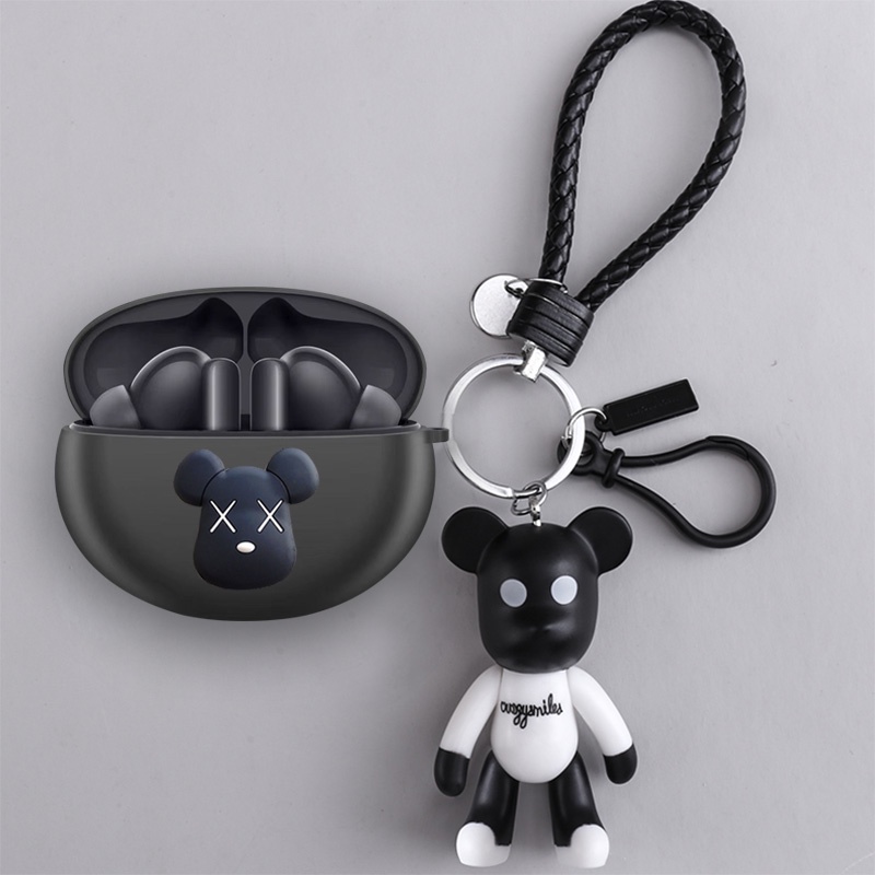 For Huawei FreeBuds 5i Case Creative Cartoon Bear Keychain Pendant ...