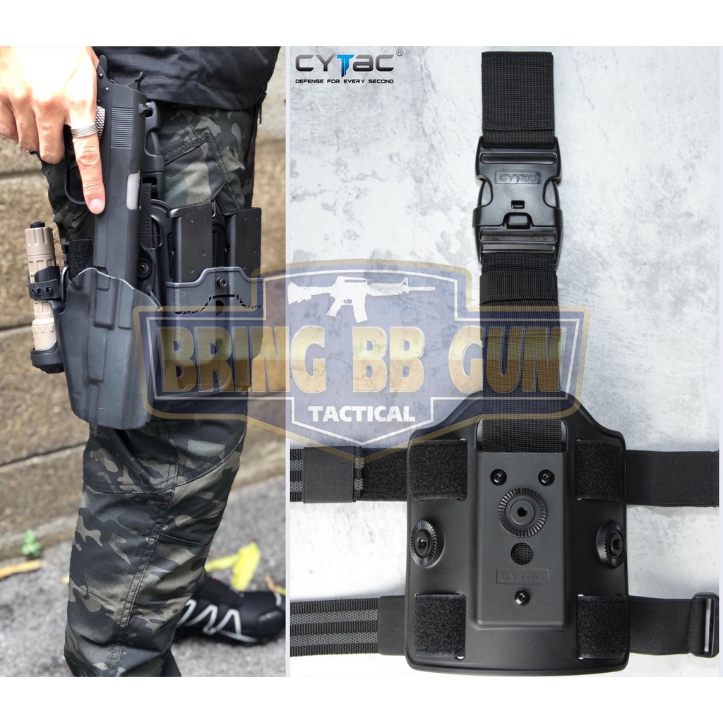 เพลทรัดต้นขา Cytac (Cytac Drop Leg Platform) #สำหรับติดตั้งซองปืน หรือ ...