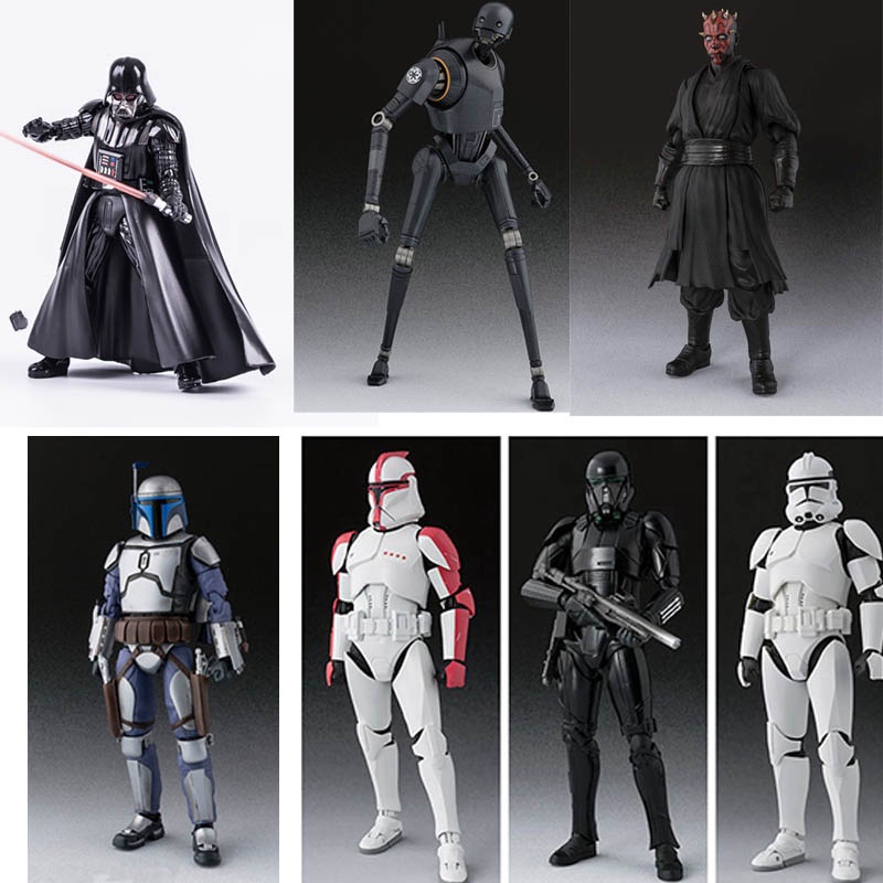 Shf โมเดลฟิกเกอร์ Star Wars Series Darth Moore White Soldier Black ...
