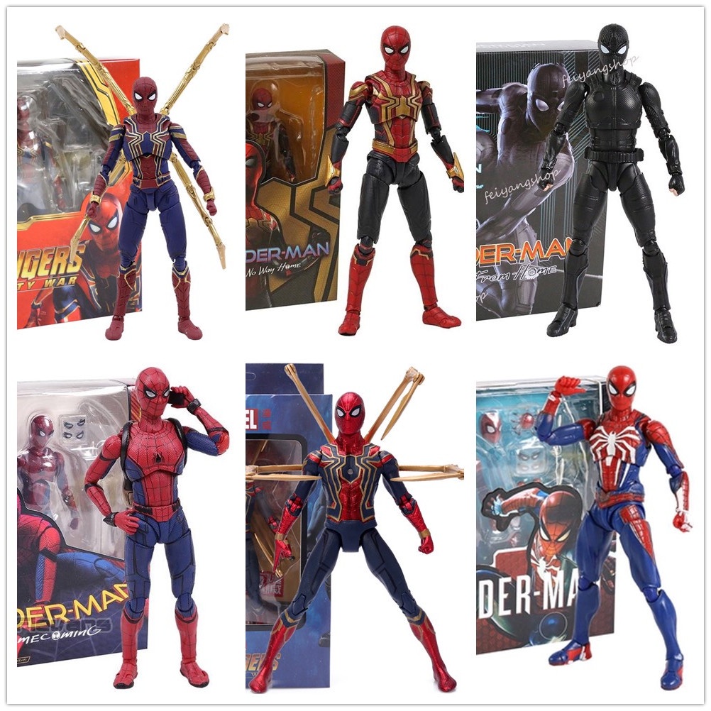 ตุ๊กตาฟิกเกอร์ SpiderMan Articulado Spider Man Ps4 Shf ขนาด 15 ซม. ...