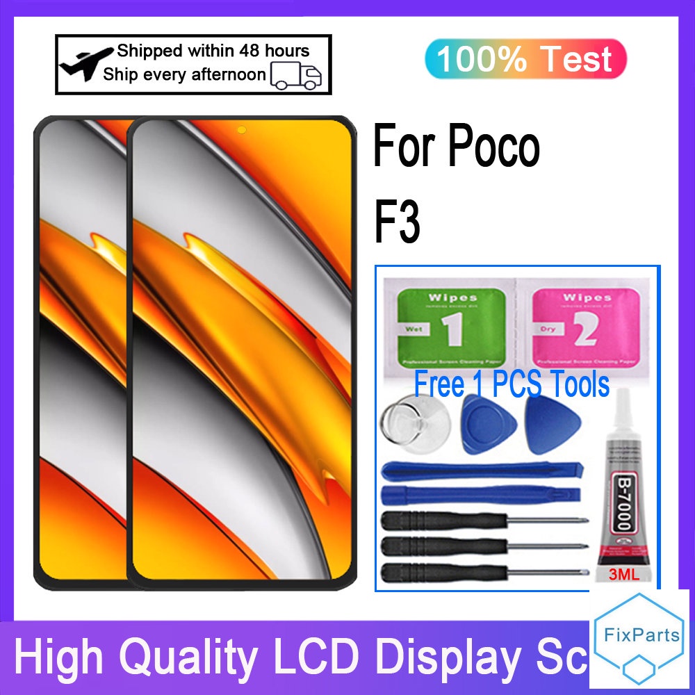 อะไหล่หน้าจอสัมผัสดิจิทัล LCD แบบเปลี่ยน สําหรับ Xiaomi Poco F3 ...