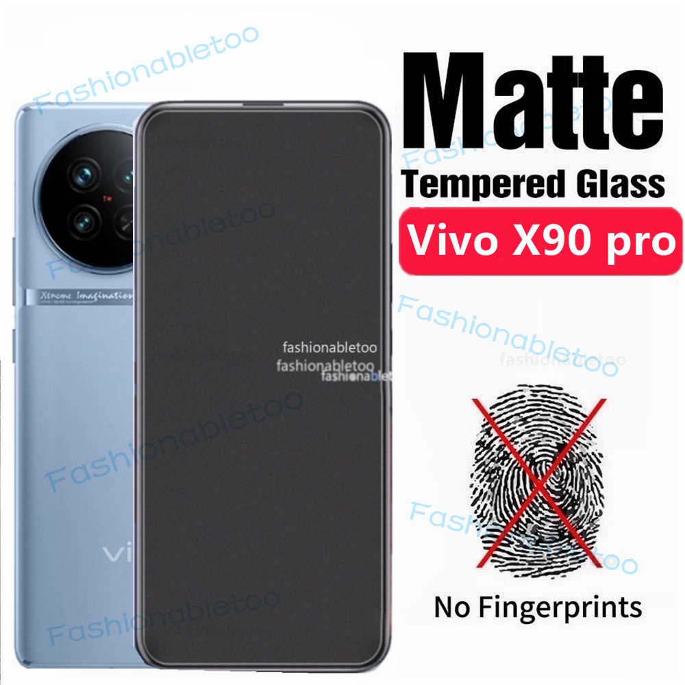 ฟิล์มกระจกนิรภัยกันรอยหน้าจอ เนื้อแมตต์ 9H ป้องกันลายนิ้วมือ สําหรับ Vivo X70 X80 X90 pro ...