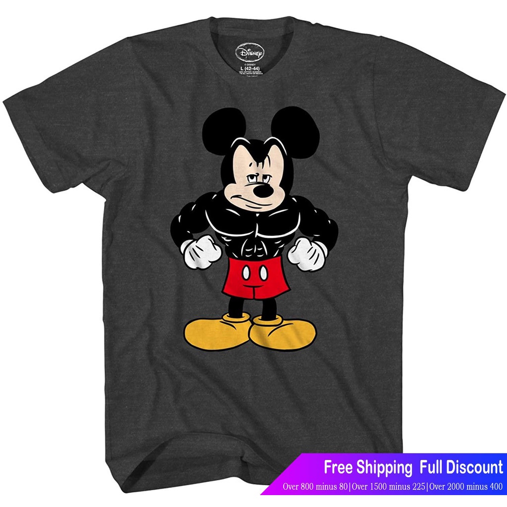 ดิสนีย์เสื้อยืดลำลอง Tough Mickey Mouse Buff Workout Exercise ...