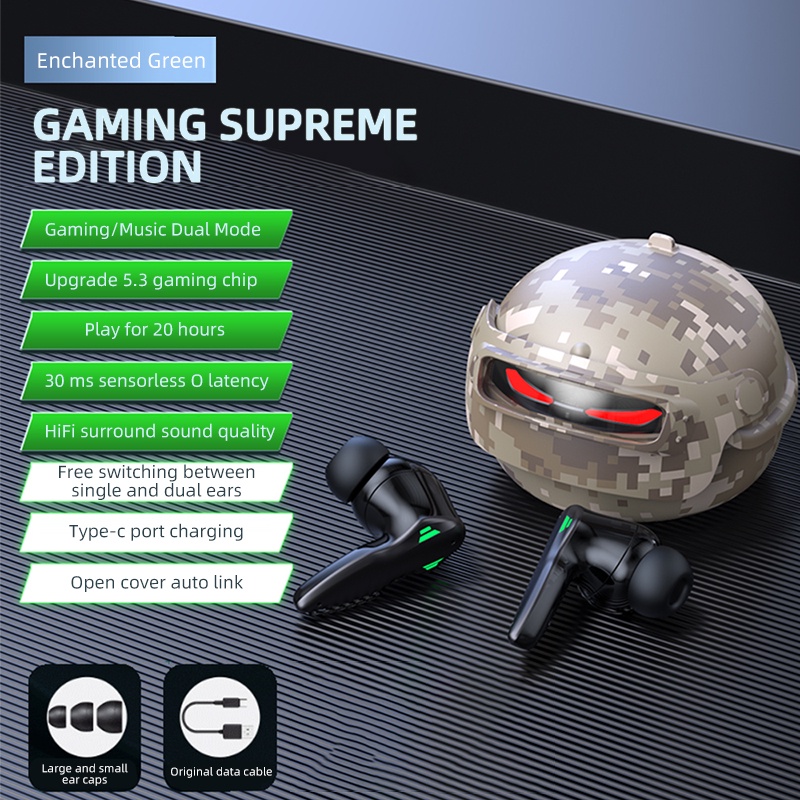 H03 หูฟังสเตอริโอไร้สาย tws ลายพราง สําหรับเล่นเกมคอมพิวเตอร์ | Shopee ...