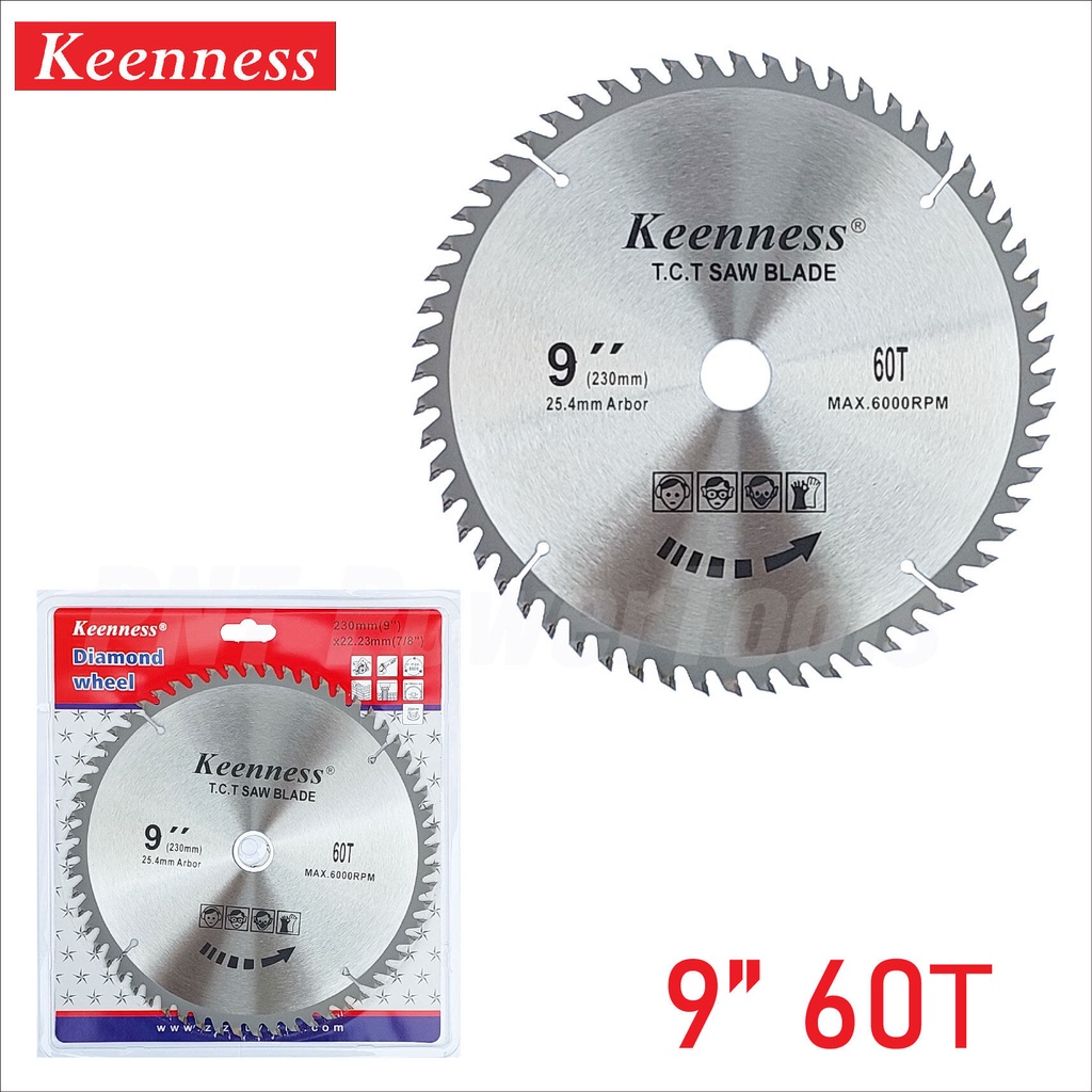 Keenness ใบเลื่อยวงเดือน 9" ขนาด 40T, 60T, 80T สำหรับตัดไม้เนื้อแข็ง ไม้เนื้ออ่อน และไม้อัดทุก ...