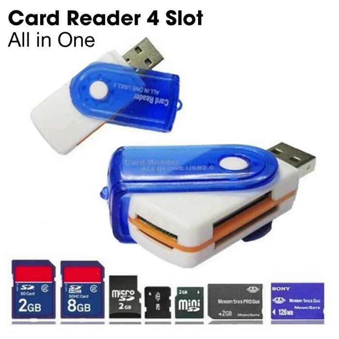 เครื่องมือเครื่องอ่านการ์ด 4in1 ออลอินวันการ์ด USB MicroSD Mini SD ...