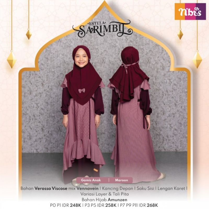 เสื้อผ้าเด็กแบรนด์ / เสื้อผ้า SARIMBIT NIBRAS ESTELA CHILDRENS GAMIS ...