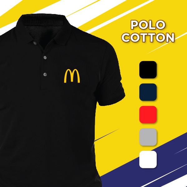 Baju McDonalds McD Cotton Polo T เสื้อเสื้อยืด Tee เสื้อ Tshirt Unisex ...