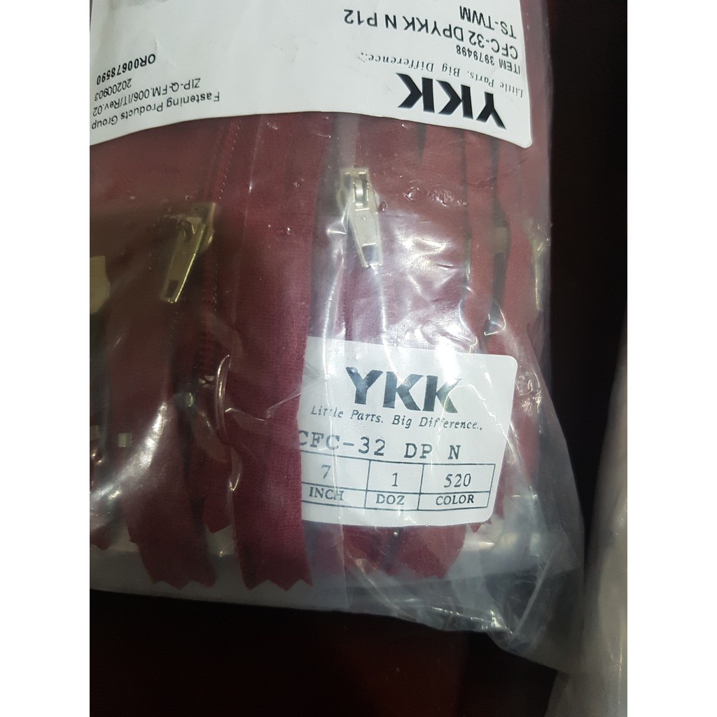 Ykk Zipper 7 นิ้ว 17.5 ซม. / RIT YKK CFC 32 17,5 ซม. หัวนิกเกิลหัวสีแคตตาล็อก 1 | Shopee Thailand