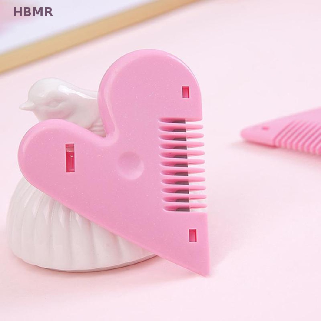 [HBMR] หวีตัดผม รูปหัวใจ ขนาดเล็ก สีชมพู พร้อมใบมีด HL | Shopee Thailand