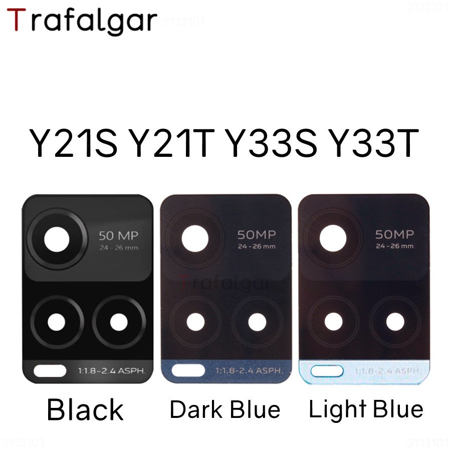 เลนส์กล้องด้านหลังสําหรับ vivo Y21S Y21T Y33S Y33T เปลี่ยนสติกเกอร์กาว ...