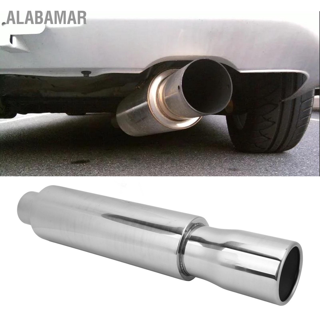 ALABAMAR ท่อไอเสียสแตนเลส 2in Inlet 3.5in Outlet Round Single Chamber ...
