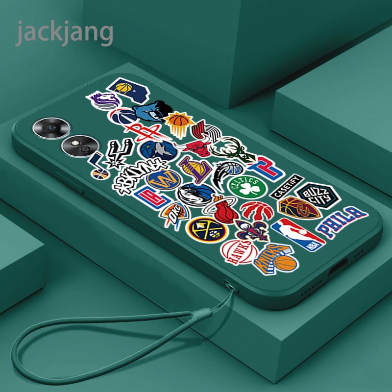 ปลอก OPPO A17 PRO เคสโทรศัพท์ Trend Brand NBA Lakers Label Sticker Soft ...