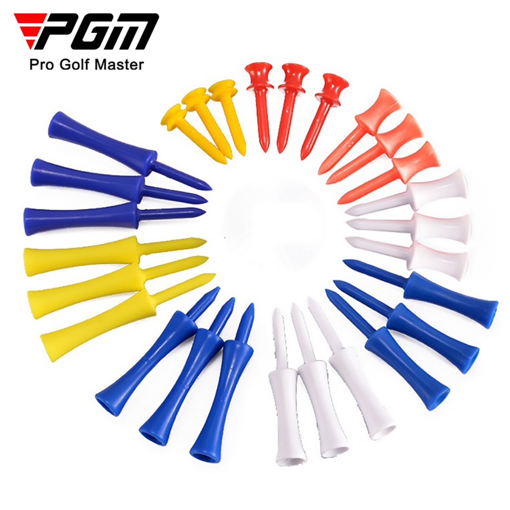Pgm 50 ชิ้น Tees กอล์ฟพลาสติก Step Golf Tees อุปกรณ์การฝึกอบรมสีสุ่ม ...