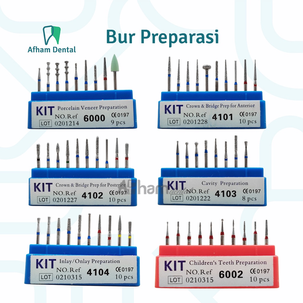 ทันตกรรม BUR PREPARATION VENER CROWN BRIDGE ONLAY INLAY TEETH CAVITA ...