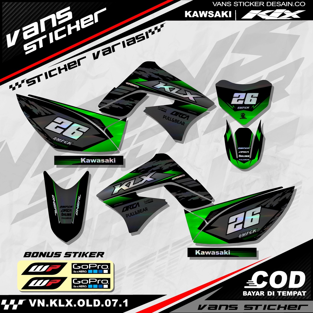 Striping KLX 150 LAMA,OLD,S,L- KLX 150 S / LAMA โฮโลแกรมรถจักรยานยนต์ ...