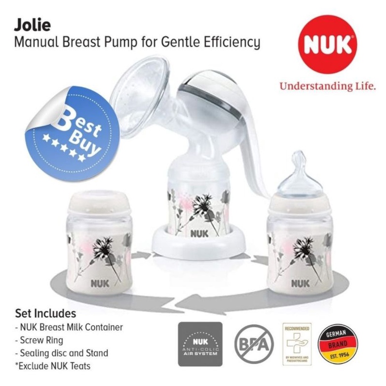 Nuk Jolie เครื่องปั๊มนม แบบแมนนวล ผลิตในประเทศเยอรมนี | Shopee Thailand