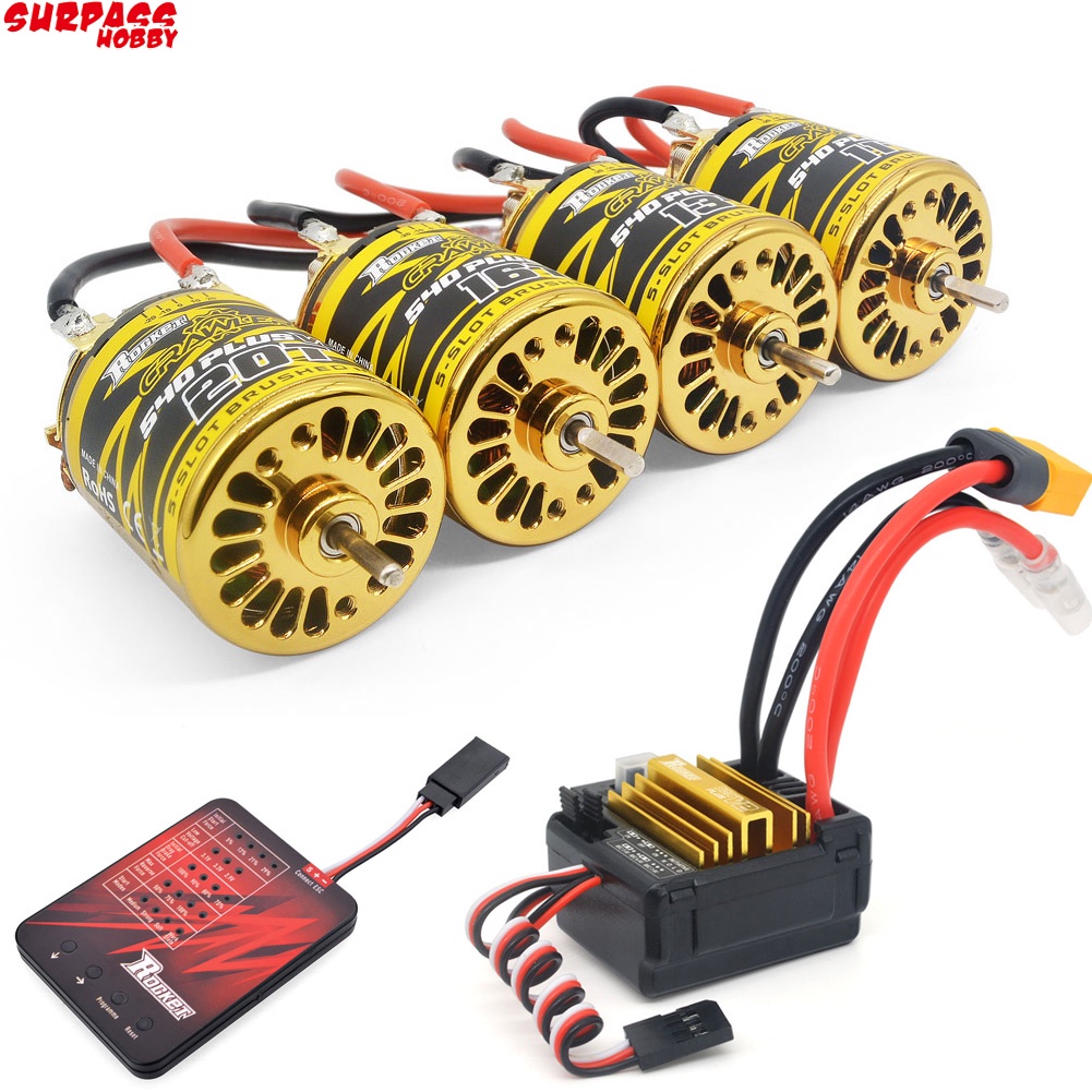 Surpass HOBBY มอเตอร์แปรงถ่าน 540PLUS V2 11T 13T 16T 20T 80A ESC สําหรับรถไต่หินบังคับ TRAXXAS ...