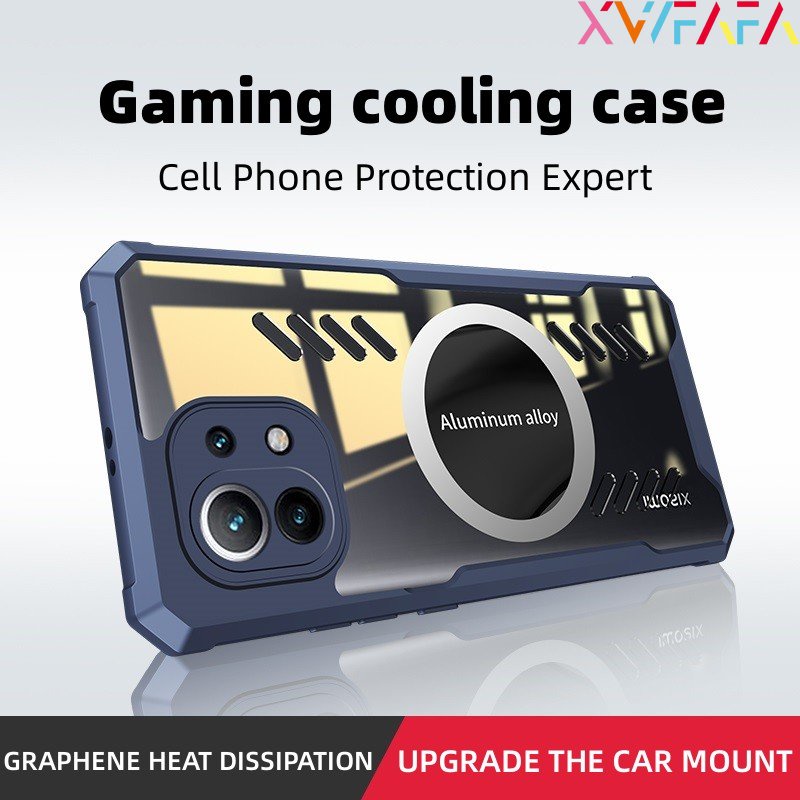 เคสโทรศัพท์มือถือ อลูมิเนียมอัลลอย แบบใส กันกระแทก กระจายความร้อน สี่มุม สําหรับ Xiaomi Mi 11 ...