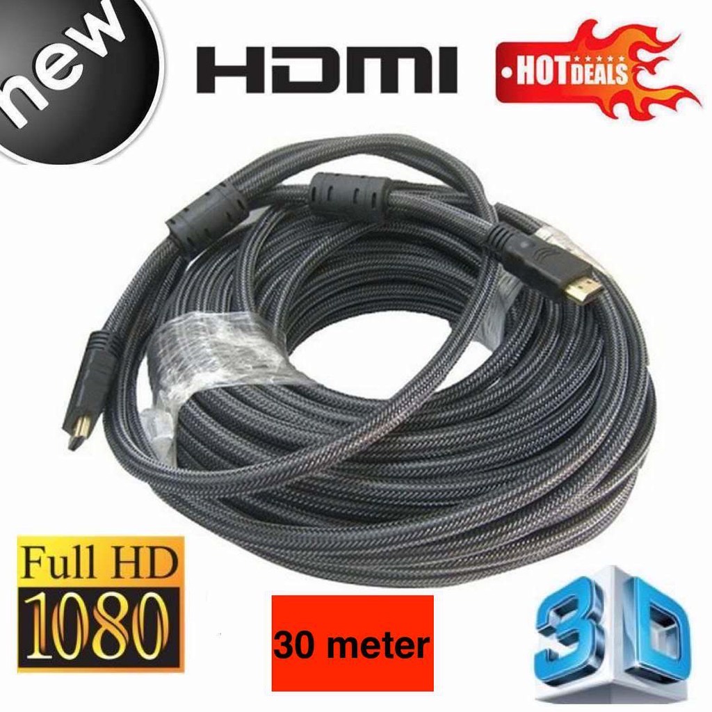 สาย TV HDMI 20/25/30 เมตร สายถักรุ่น HDMI 20M 25M 30M CABLE 3D FULL HD ...