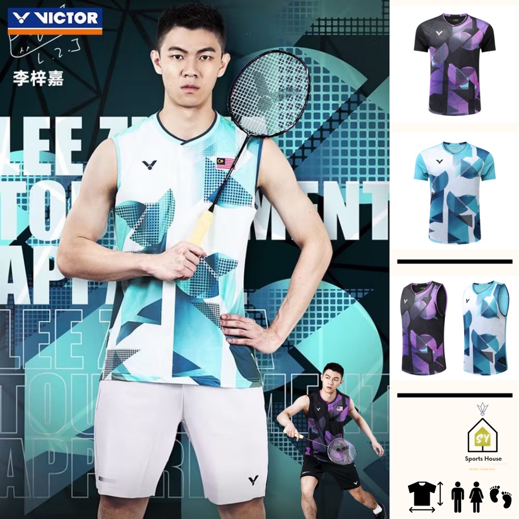 เสื้อกีฬาแขนสั้น ลายทีม Victor Lee Zii Jia Badminton Jersey Malaysia ...