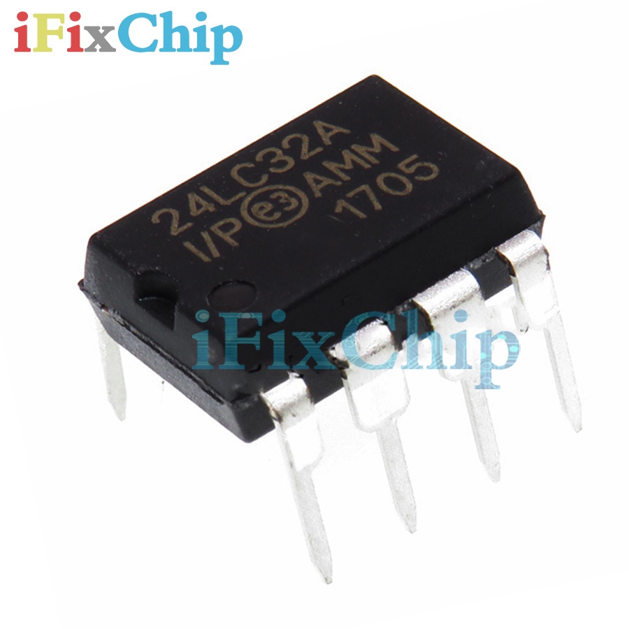 5pcs ยี่ห้อใหม่ 24LC32A-I/P DIP-8 24LC32-I/P DIP8 24LC32 DIP 24LC32A PIC24LC32A-I/P HT24LC32 ...