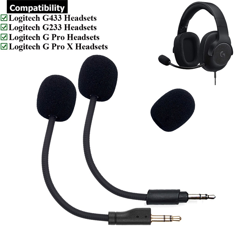 1 ชิ้นเปลี่ยนเกมไมโครโฟนสายไมโครโฟนสําหรับ Logitech G233 G433 G Pro X ...