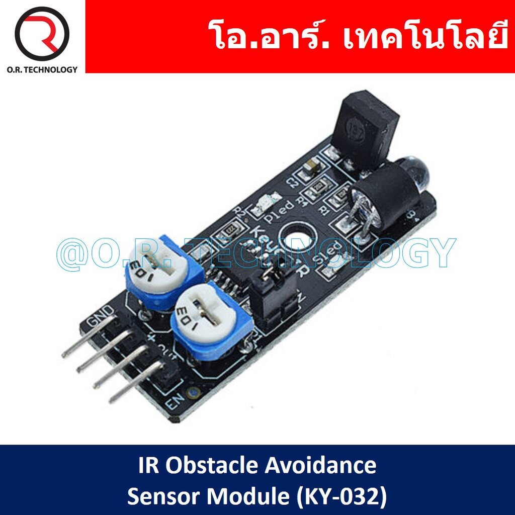 (1ชิ้น) AB006 โมดูลอินฟาเรดตรวจจับวัตถุ IR Obstacle Avoidance Sensor ...