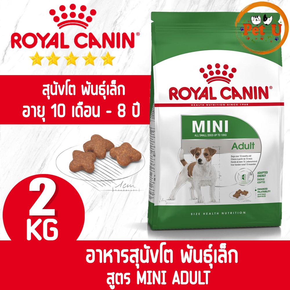 Royal Canin สูตร MINI ADULT 2kg อาหารเม็ด สำหรับสุนัขโต พันธุ์เล็ก อายุ ...