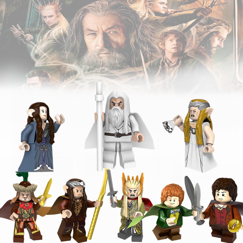 Lord of the Rings Series Minifigures Frodo Gandalf Thranduil Model ...