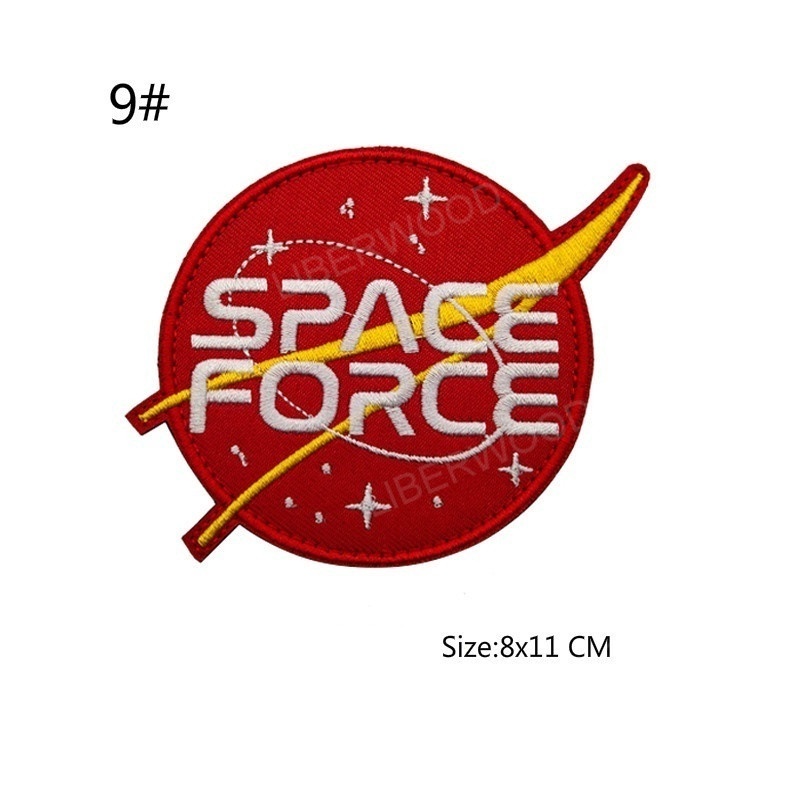 แผ่นแพทช์ปักลาย Donald Trump Space Force Space Explore Travel Badge ...