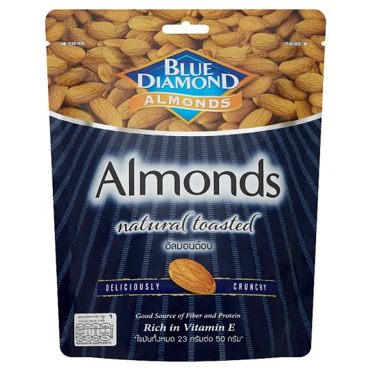 บลูไดมอนด์อัลมอนด์อบไม่ใส่เกลือ BLUE 400 ก.DIAMON ALMONDS ...