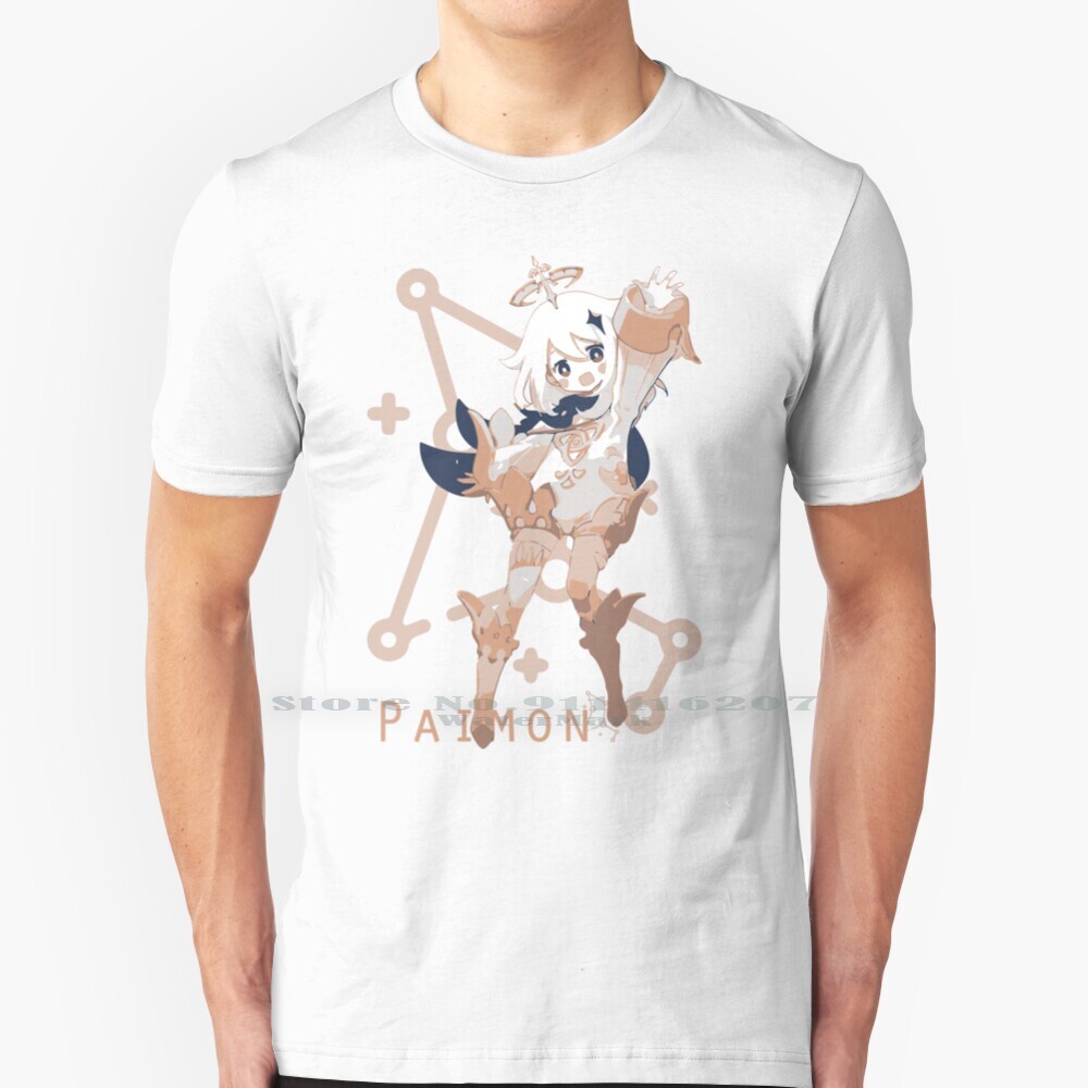 Genshin Impact Paimon T Shirt 100% Pure Cotton Genshin Genshin Impact ...