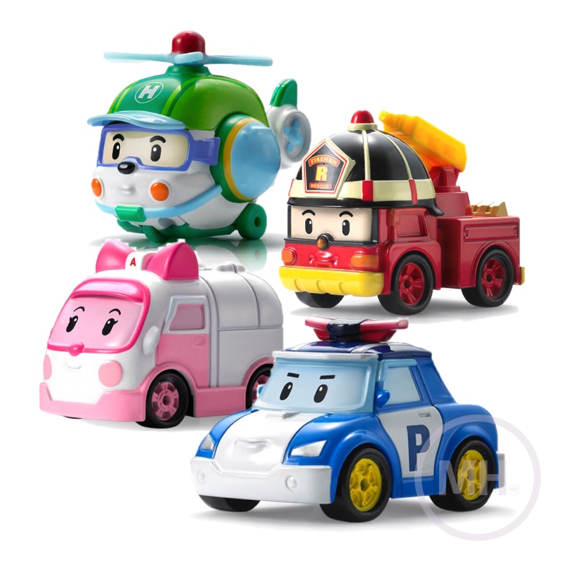 Robocar Poli Die-Cast Brooms Town Rescue Team Series 4 Types / Mini Car ...